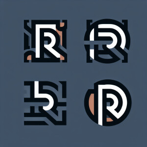 Design a sleek logo featuring the initials "RR" that embodies a modern ...